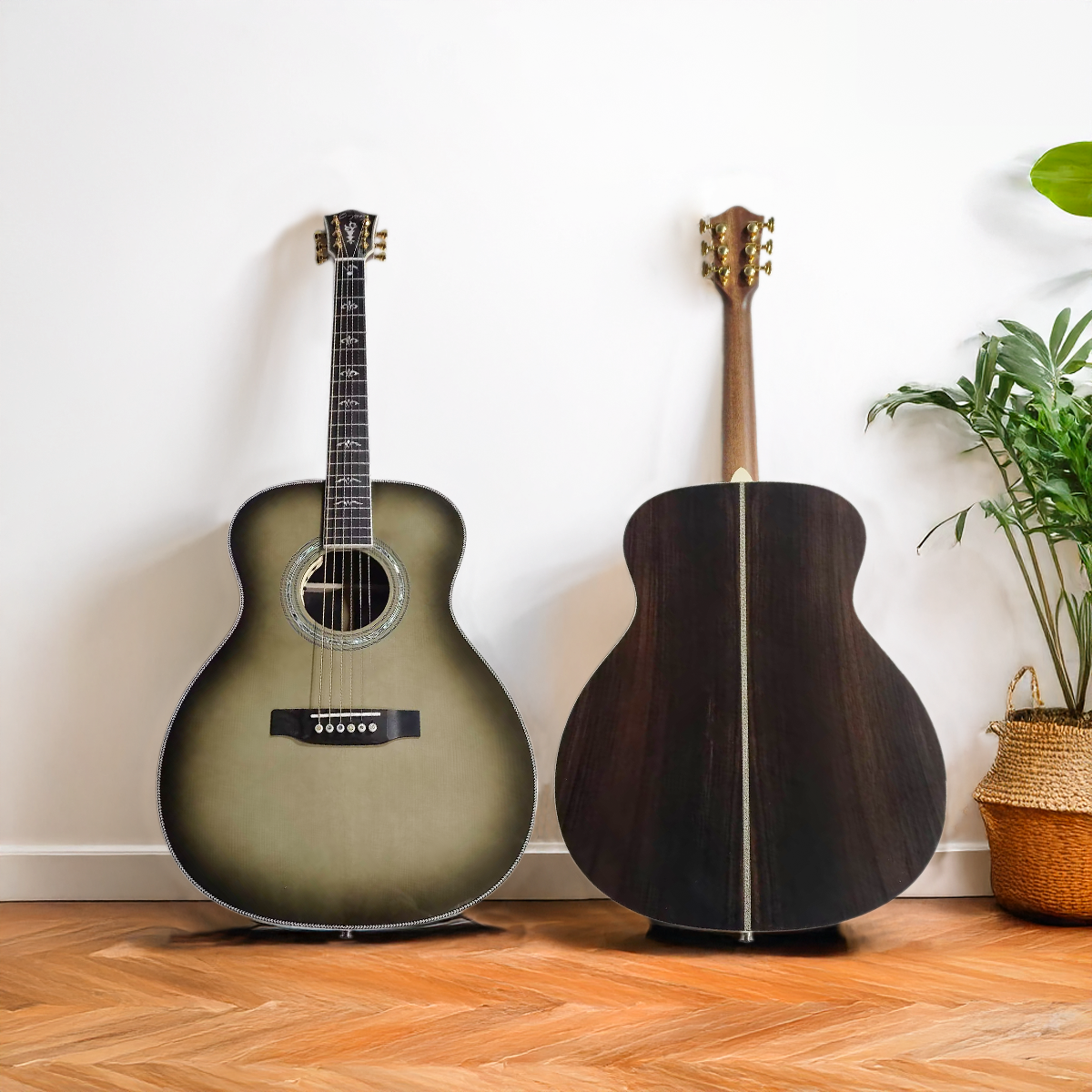 Byron OM Signature Acoustic Electric Guitar European Spruce Product ...