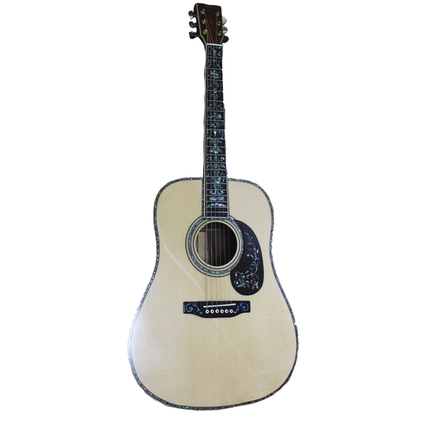 The Blonde Marilyn Handmade All Solid Wood Fancy Abalone Dreadnought P ...