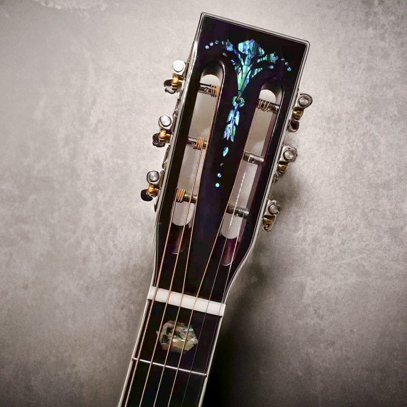 Byron 6-String Parlor Guitar with Open Headstock – Byroncustomguitars