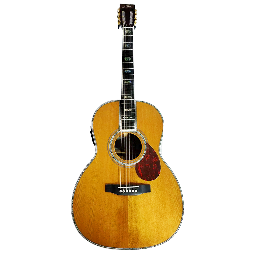 OOO45 Style Slot Head Solid Cedar Wood acoustic electric Guitar 39 inc ...